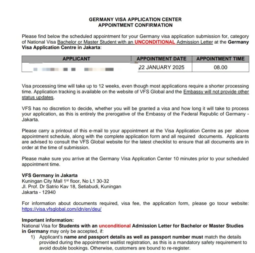 Mengajukan Visa Studi Jerman untuk Enam Bulan di VFS Global